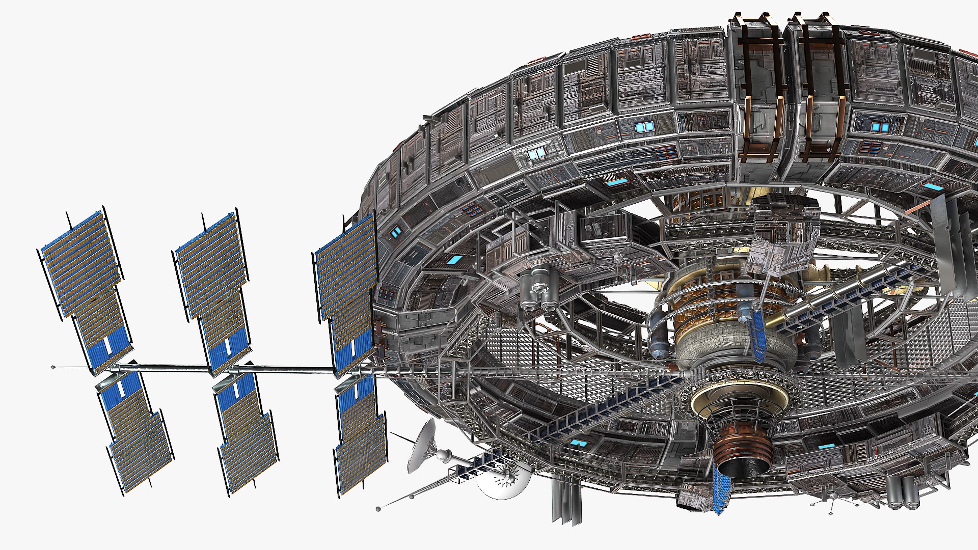 3D Model Futuristic Space Station Structure - TurboSquid 2323182