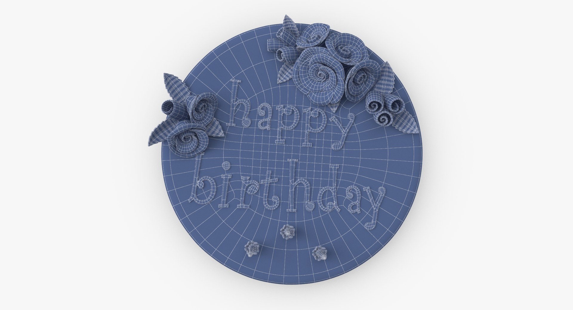 Birthday Cake Candles 02 Obj