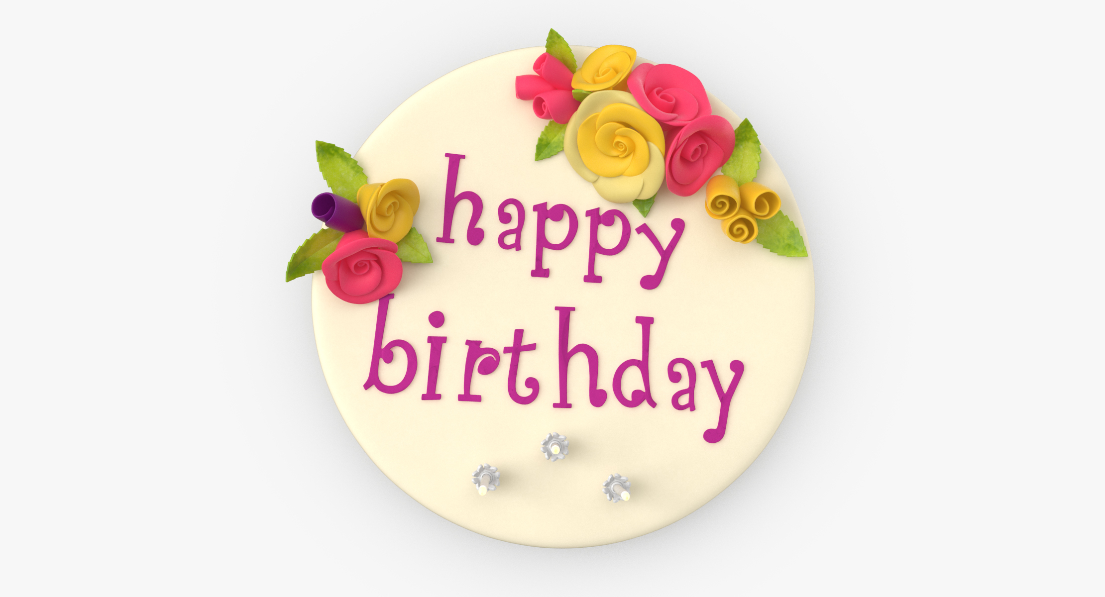 birthday cake candles 02 obj