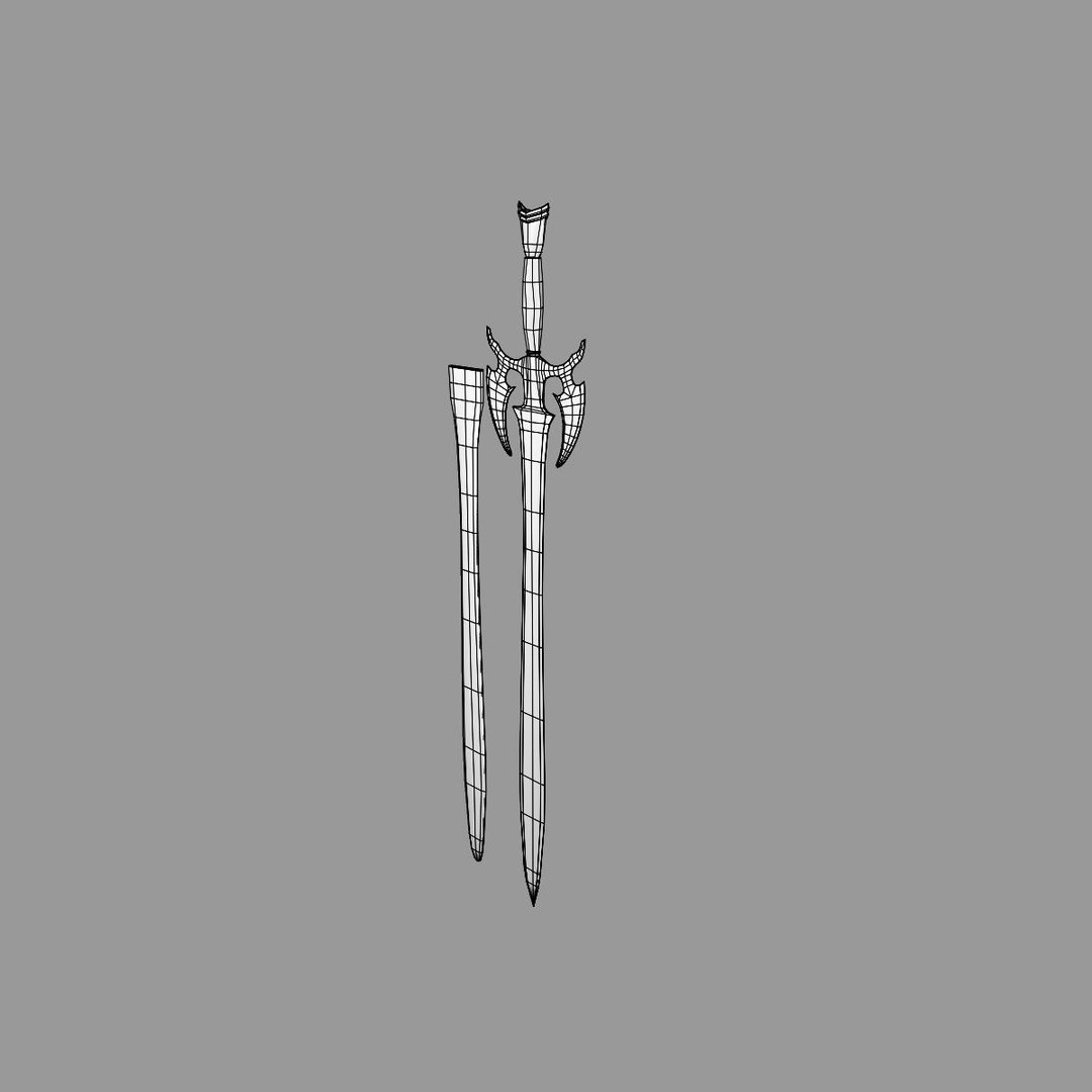 3d Model Sword Modelled
