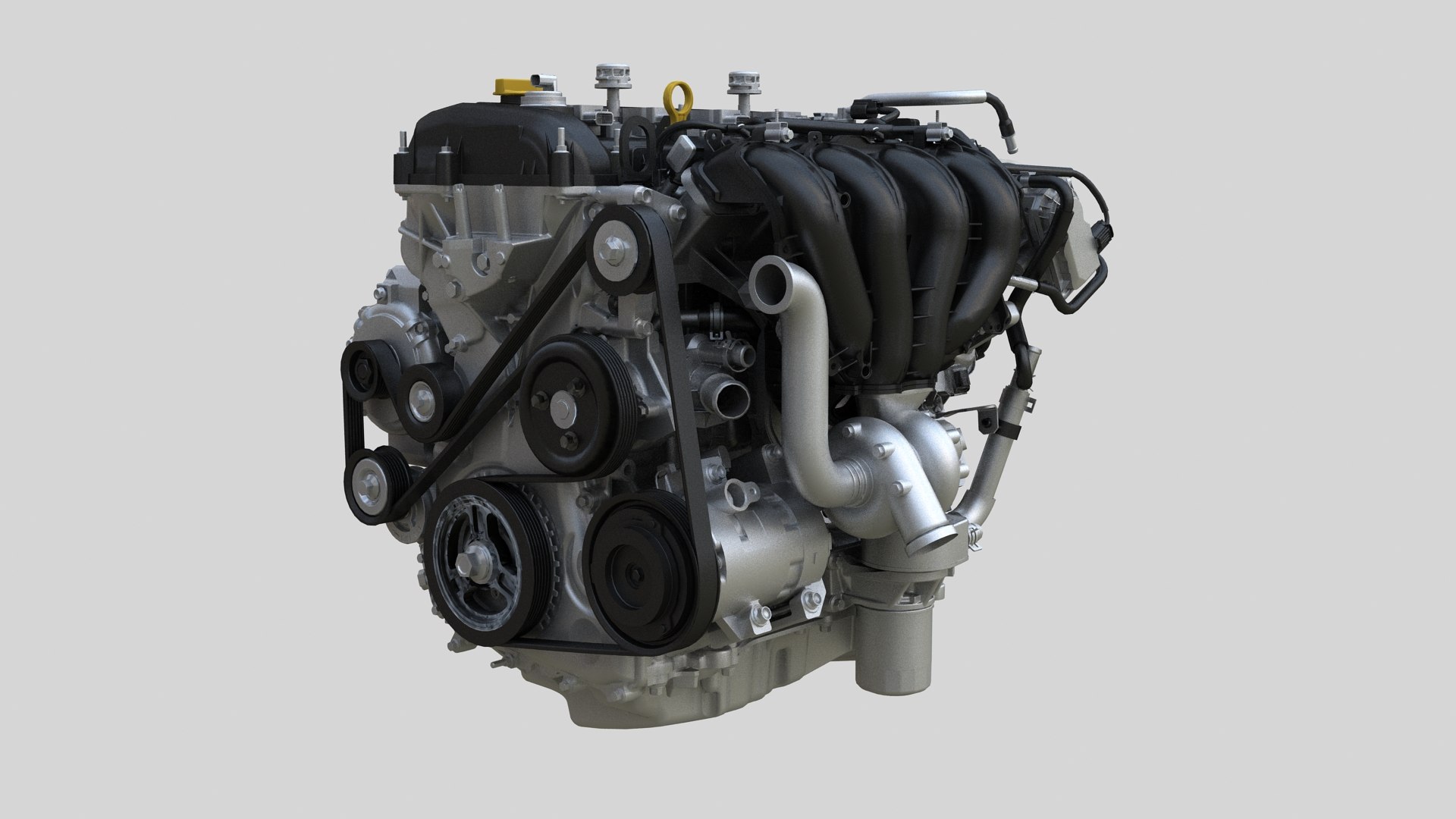 Engine Three Piece With Animation Steam Fuel Electric 3D Model ...