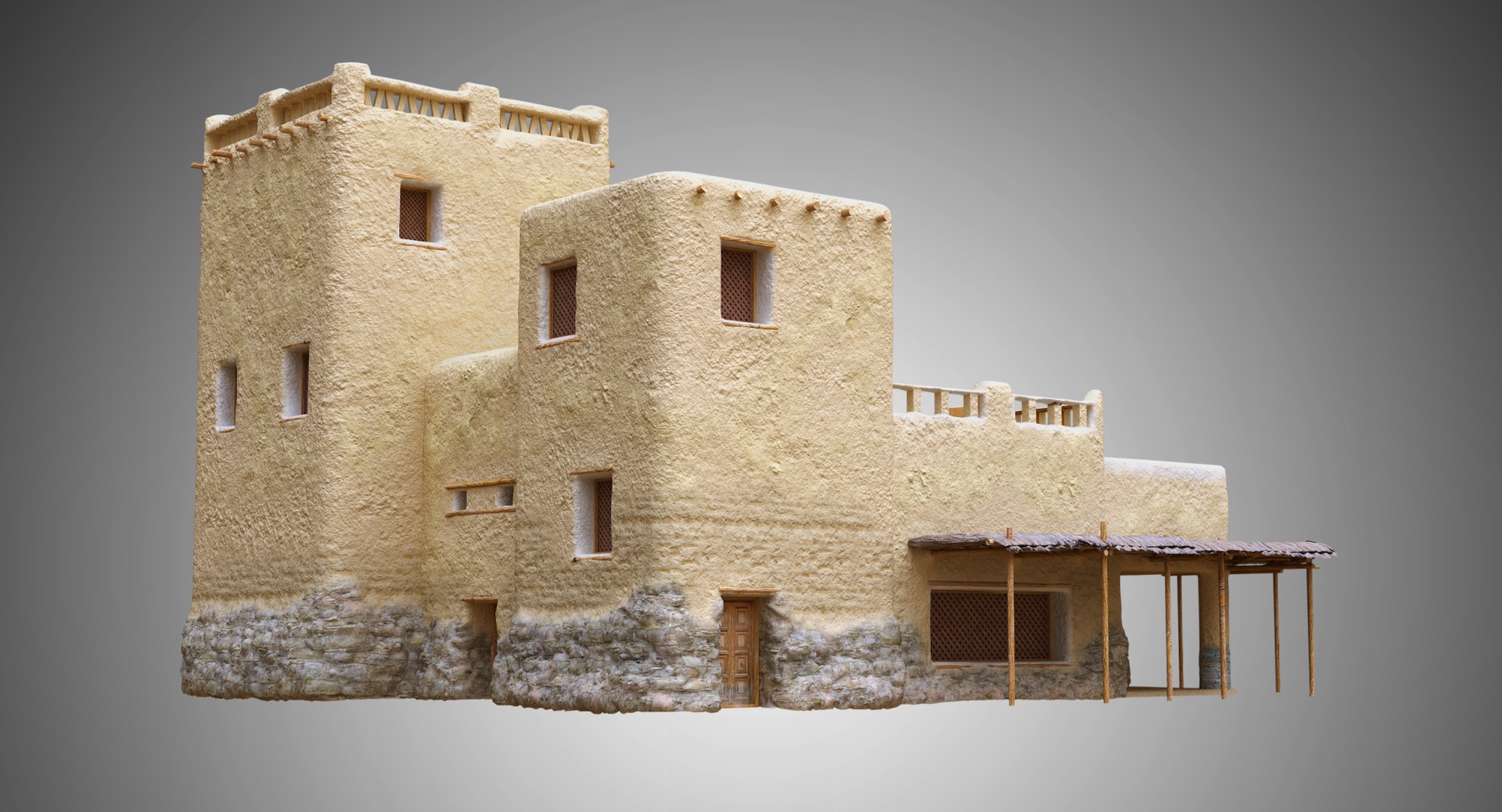 3D Old Arabic Islamic House - TurboSquid 1418979