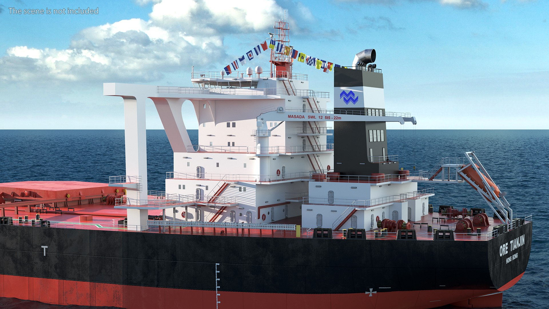 3D Ore Carrier Ship Loaded model - TurboSquid 1900306