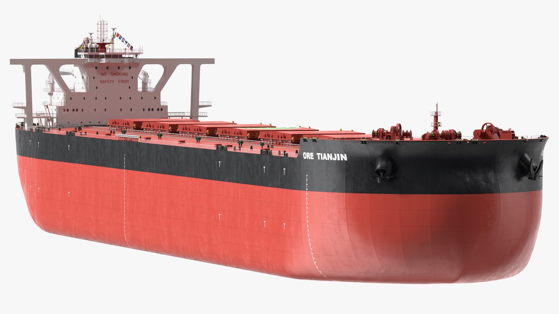 3D Ore Carrier Ship Loaded model - TurboSquid 1900306