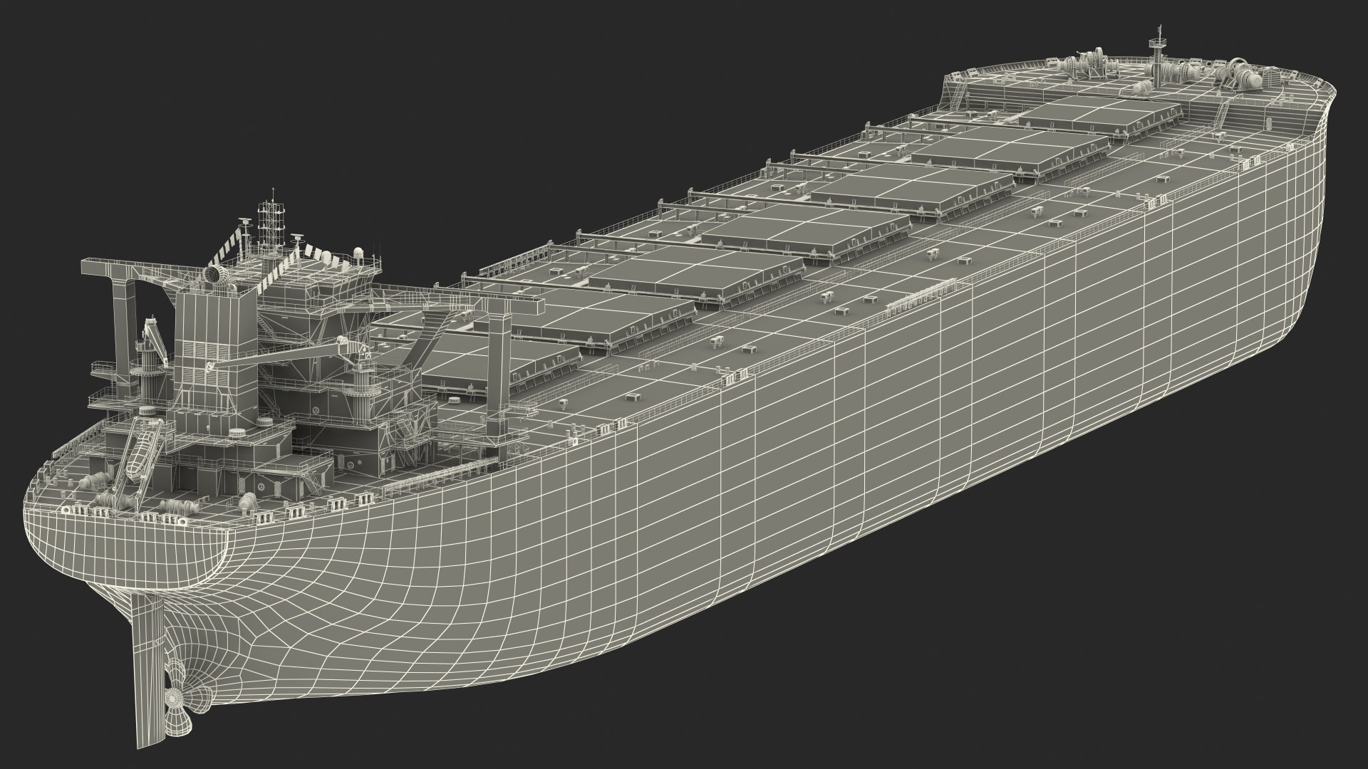 3D Ore Carrier Ship Loaded model - TurboSquid 1900306
