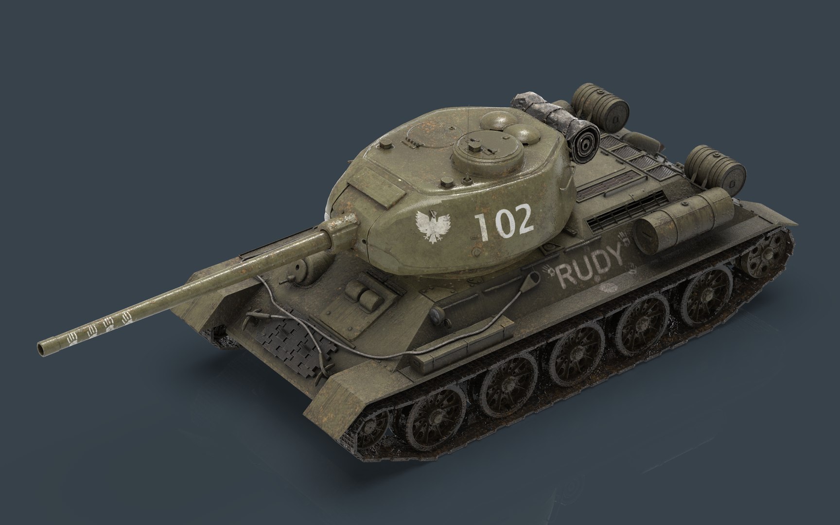 MB T-34-85 RUDY 3D-Modell - TurboSquid 1666407