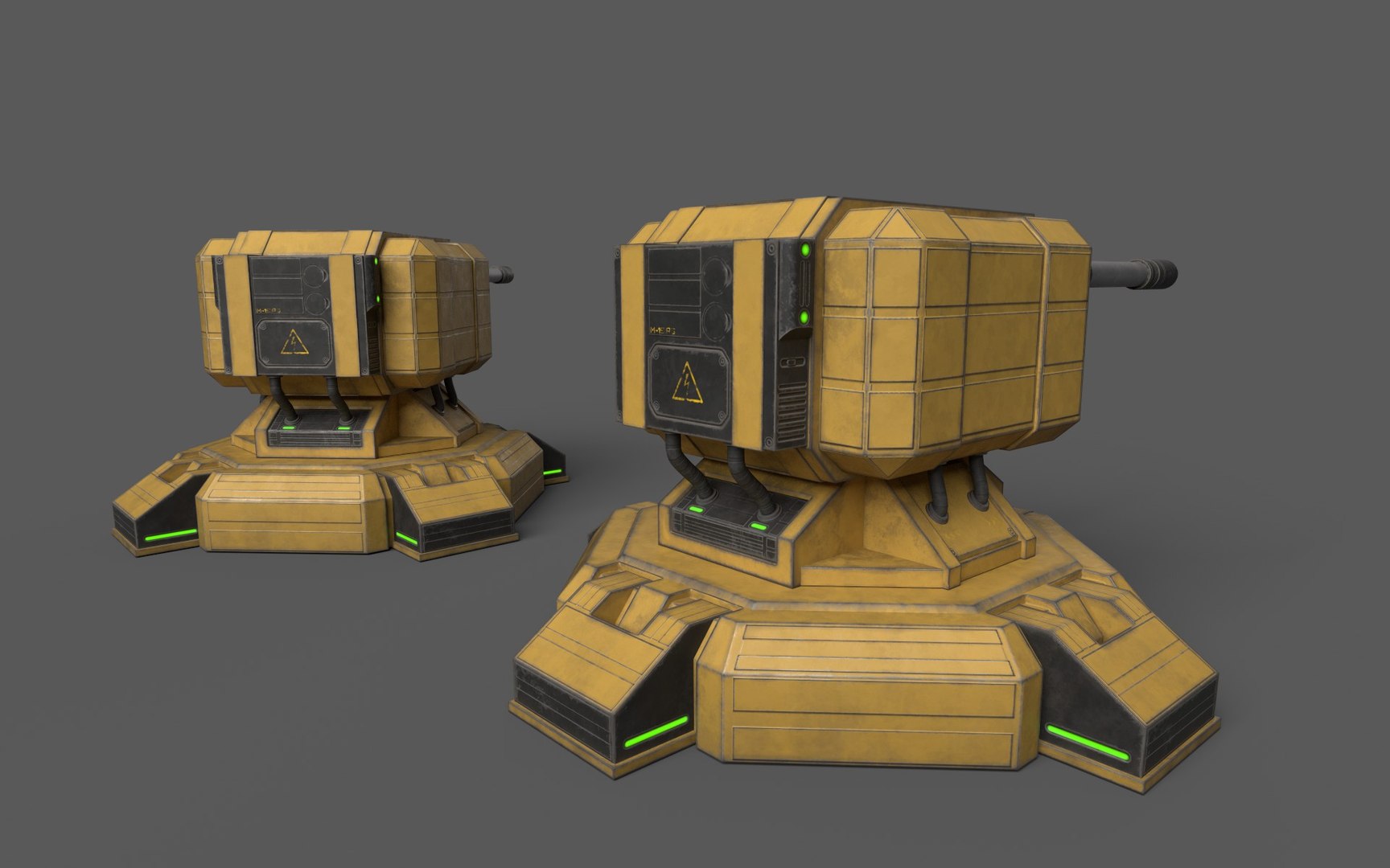 Combat Sci-Fi Turret 3D model - TurboSquid 2128621