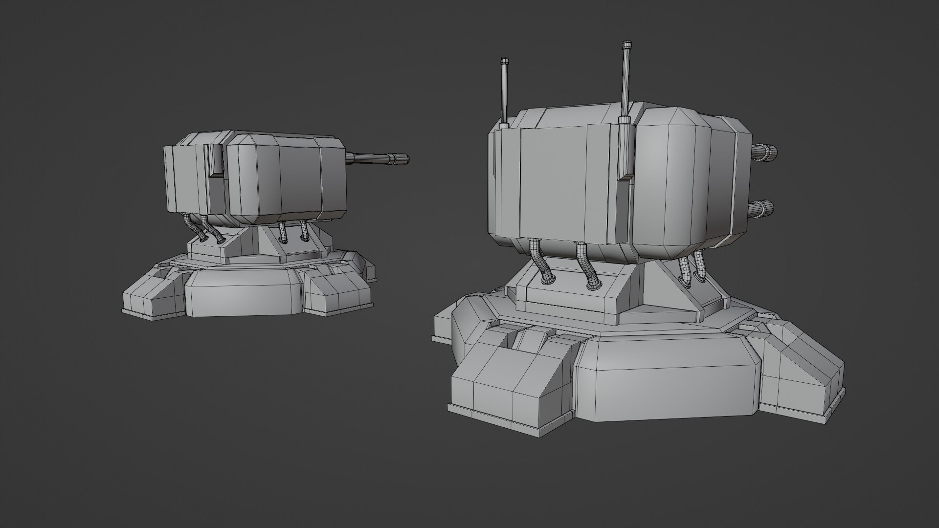 Combat Sci-Fi Turret 3D model - TurboSquid 2128621