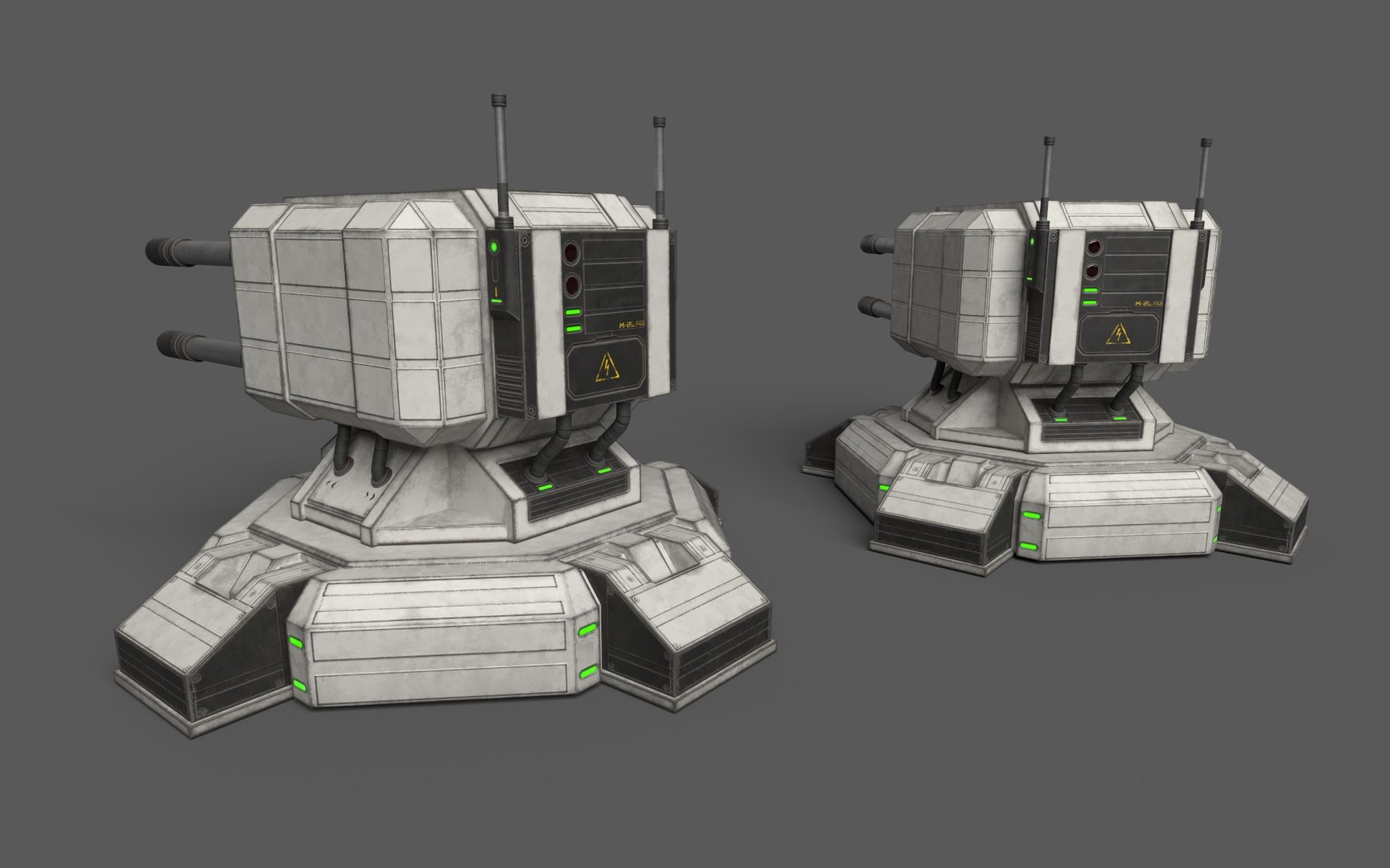 Combat Sci-Fi Turret 3D model - TurboSquid 2128621
