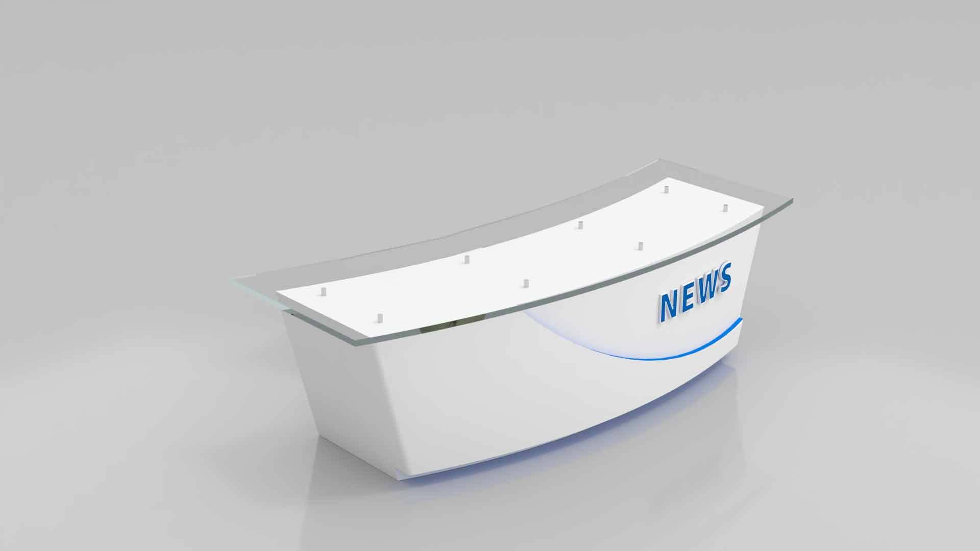 5 Virtual News Studio Tables 3D Model - TurboSquid 2088710