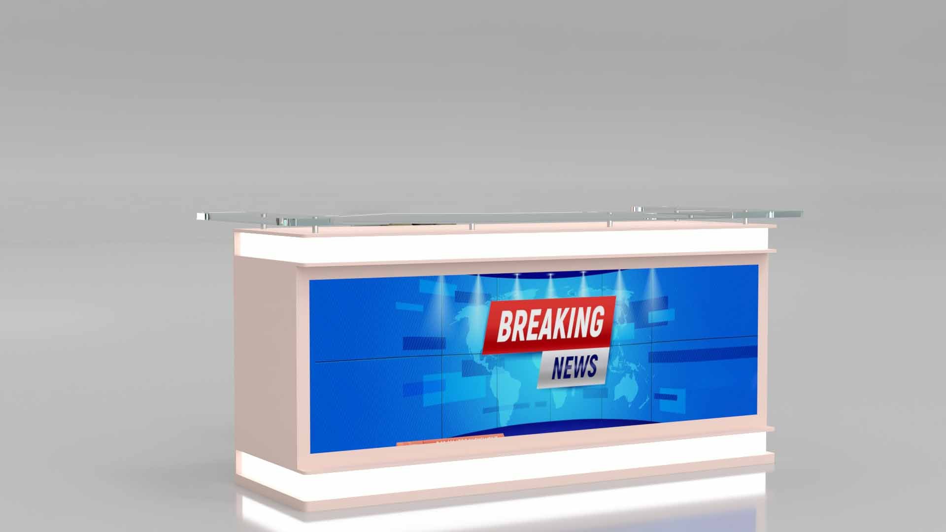 5 Virtual News Studio Tables 3D Model - TurboSquid 2088710
