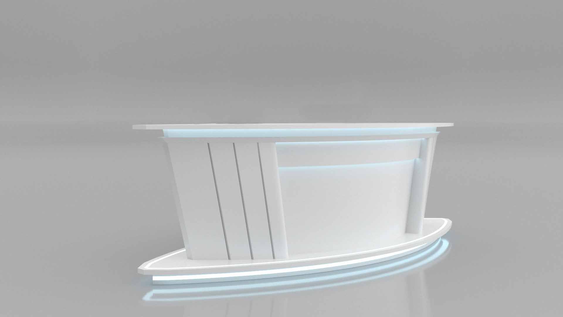 5 Virtual News Studio Tables 3D Model - TurboSquid 2088710