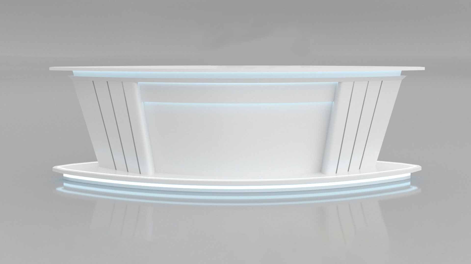 5 Virtual News Studio Tables 3D Model - TurboSquid 2088710