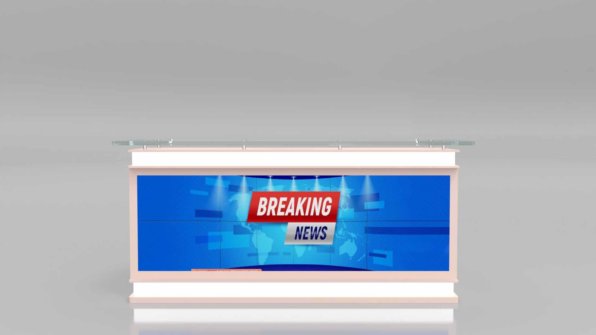 5 Virtual News Studio Tables 3D Model - TurboSquid 2088710