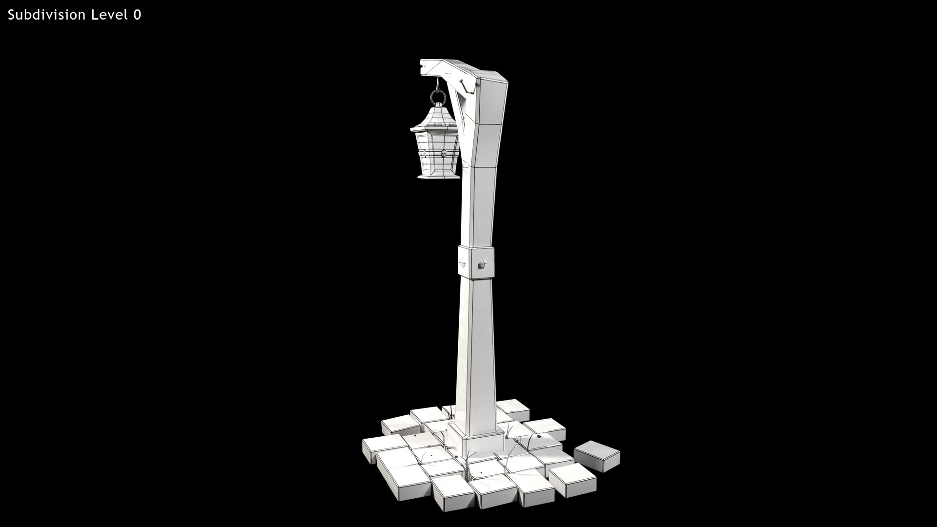 3D Stylized Lantern Pole Lights - TurboSquid 1564618