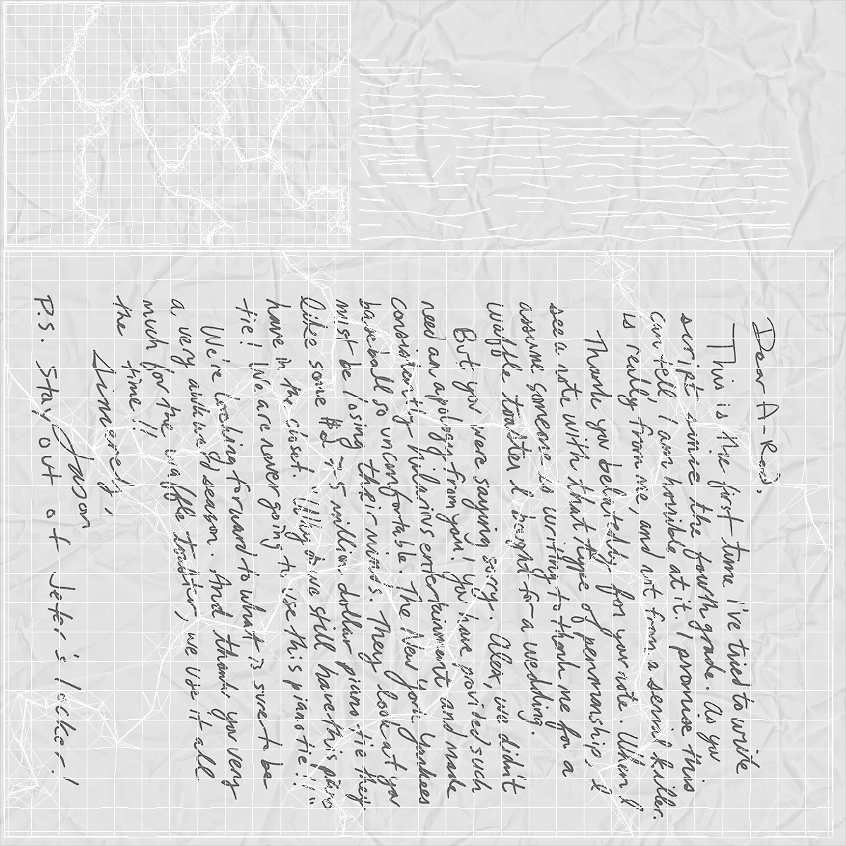 Torn letter pieces 3D - TurboSquid 1511247