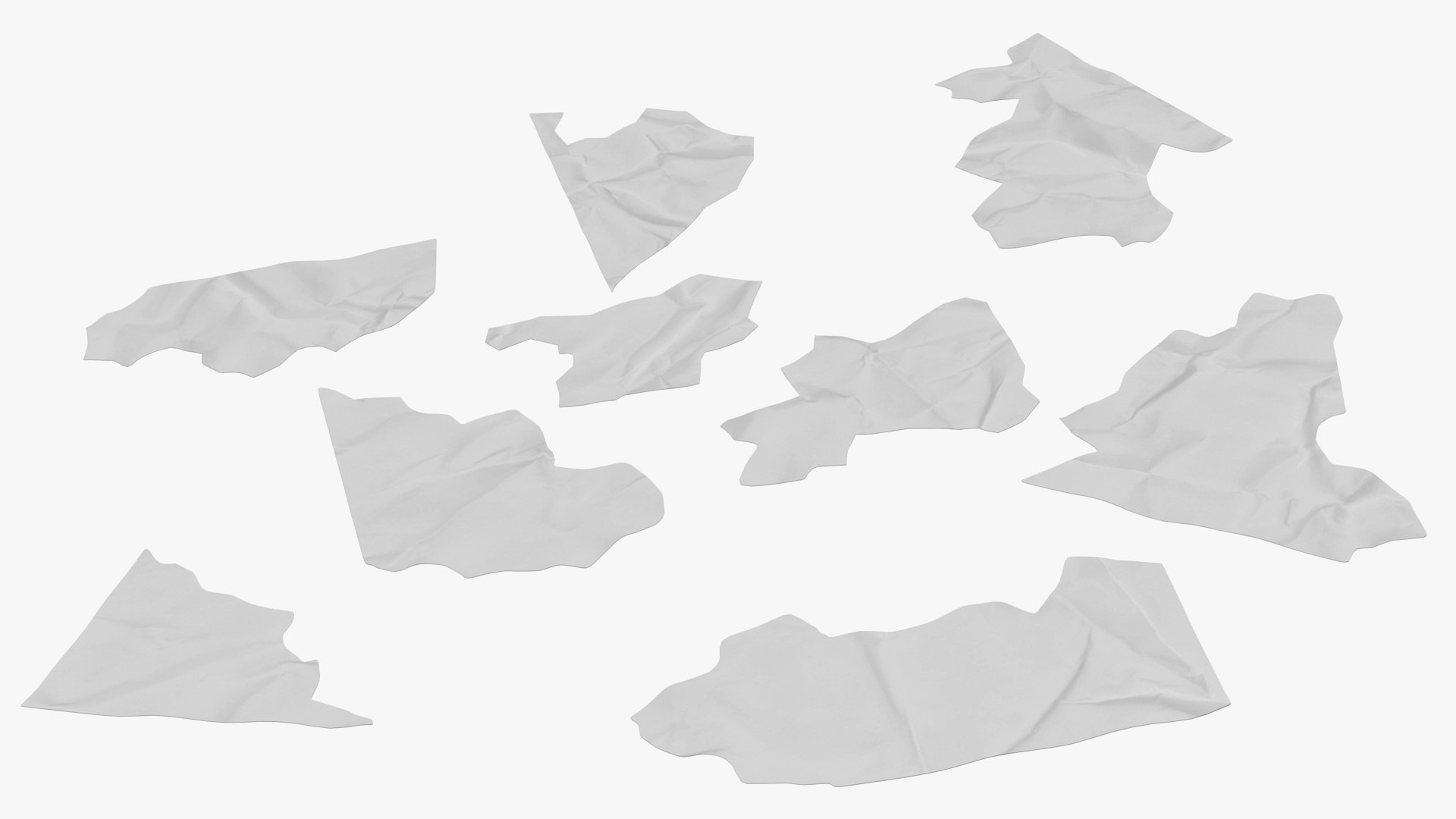 Torn Letter Pieces 3D - TurboSquid 1511247