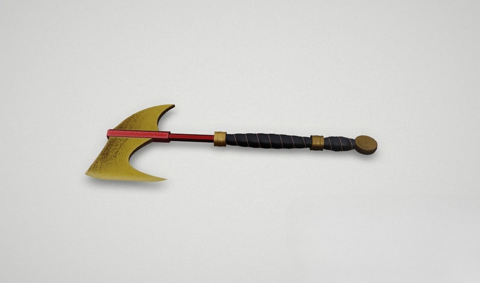 3D Game asset Elegant Golden Warriors Axe model - TurboSquid 2143647