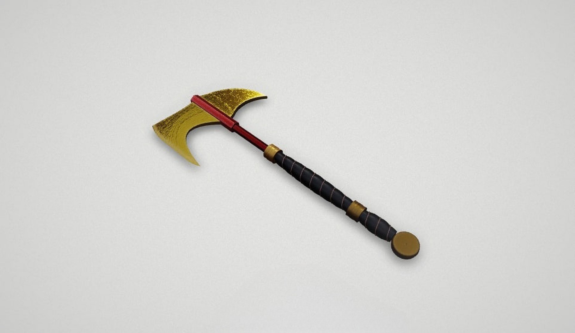 3D Game asset Elegant Golden Warriors Axe model - TurboSquid 2143647
