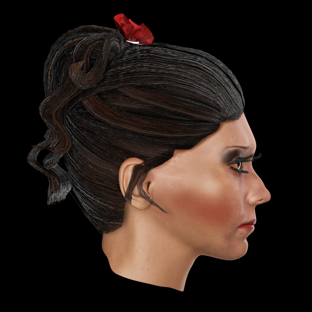 Set Hairstyle 5 Types Model - TurboSquid 1447859
