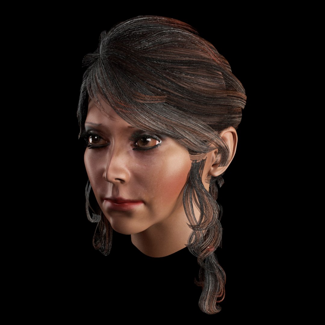 Set Hairstyle 5 Types Model - TurboSquid 1447859