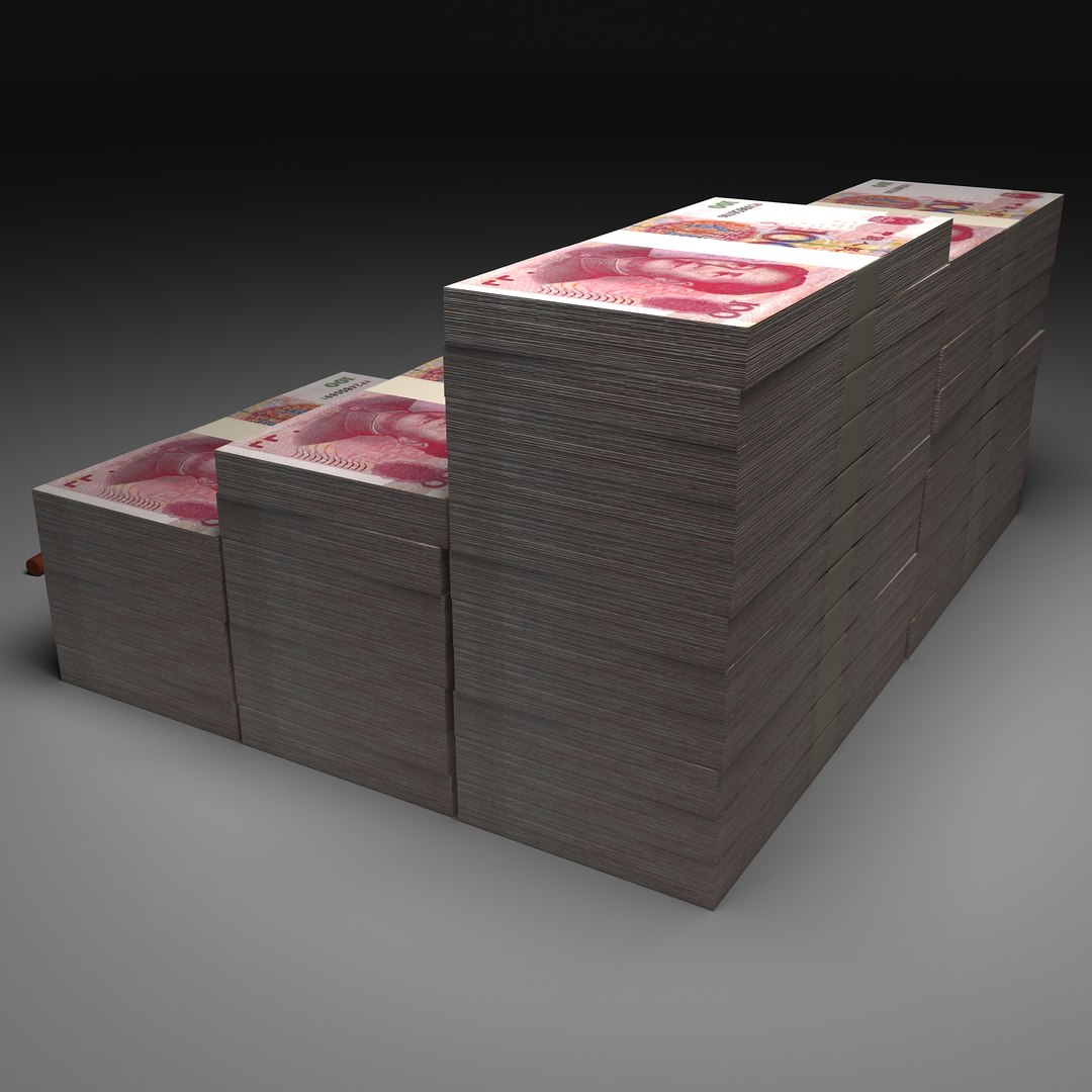 Money 100 Yuan 3d Model