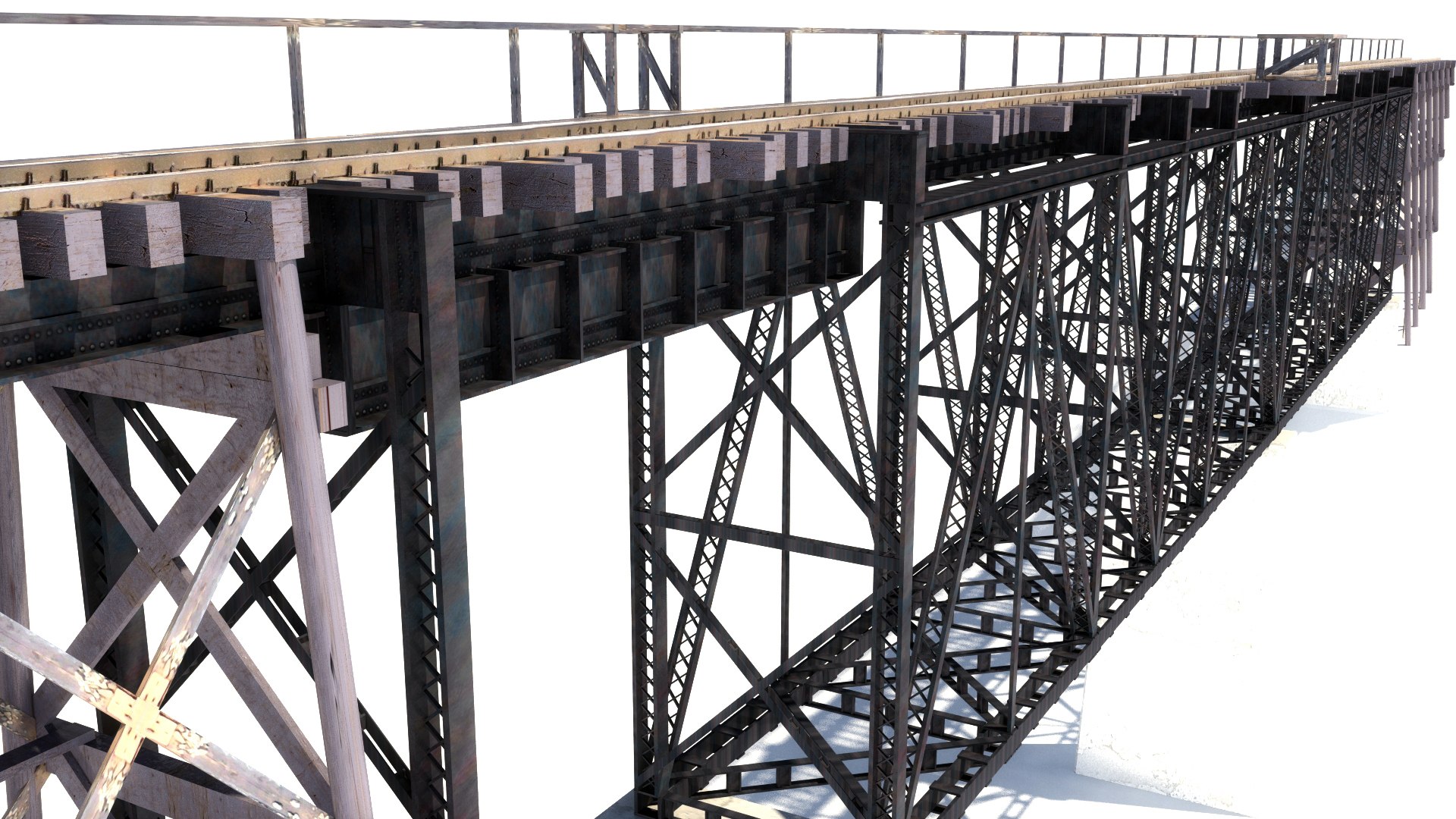 Train Trestle Track 3D Model - TurboSquid 1369360