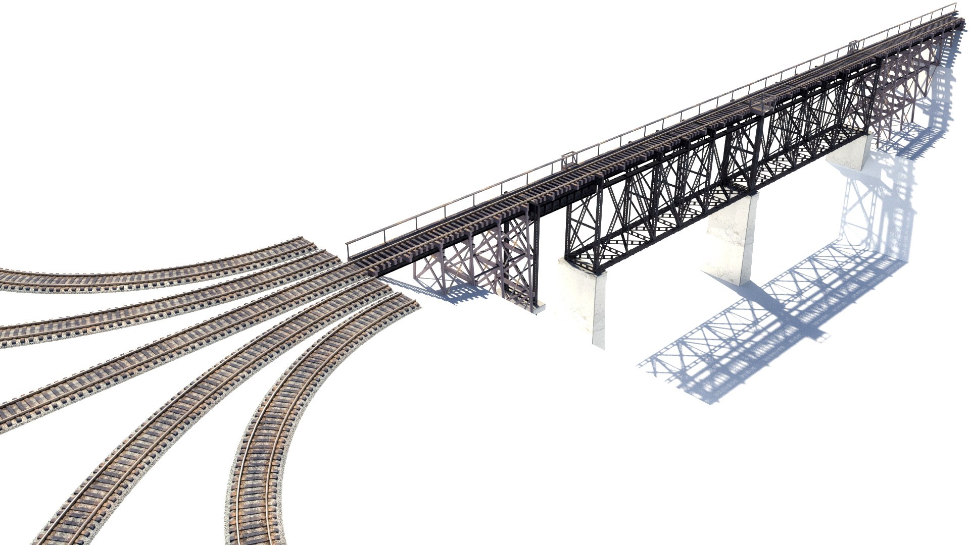 Train Trestle Track 3D Model - TurboSquid 1369360