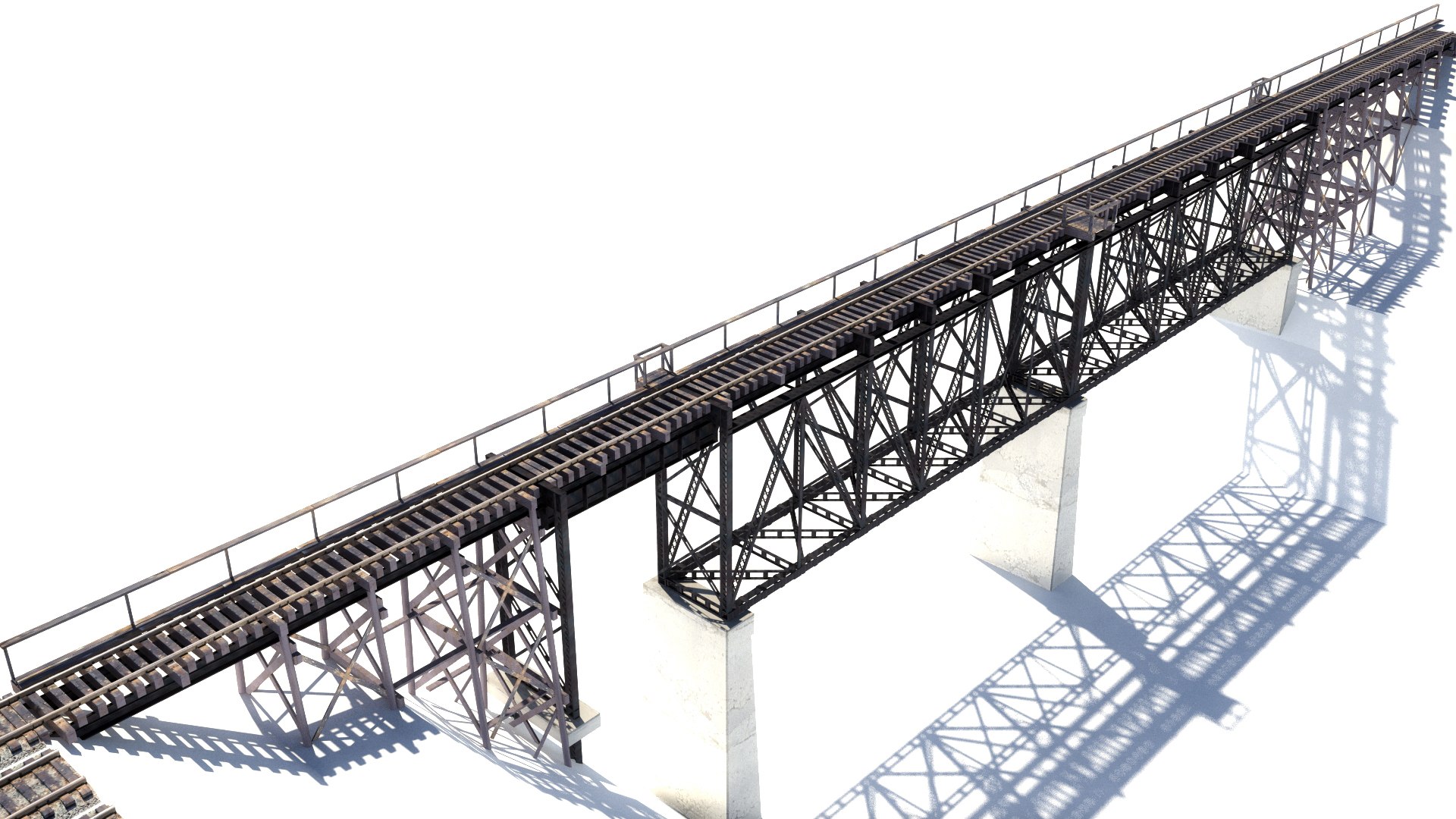Train Trestle Track 3D Model - TurboSquid 1369360