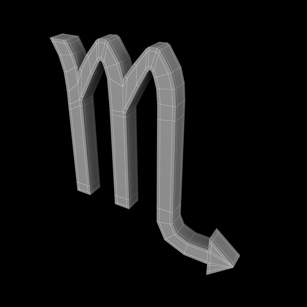 3d zodiac scorpio sign model