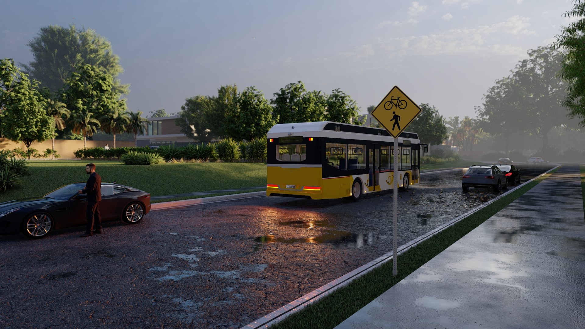 POST AUTO BUS 3D Model - TurboSquid 2271768