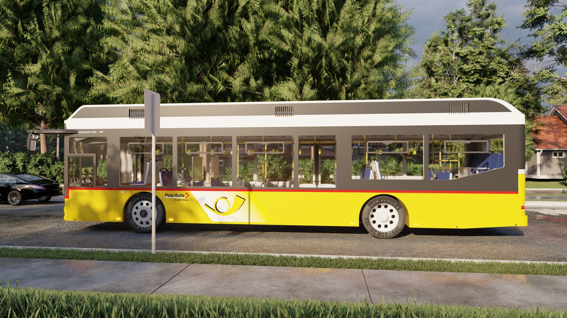 POST AUTO BUS 3D Model - TurboSquid 2271768