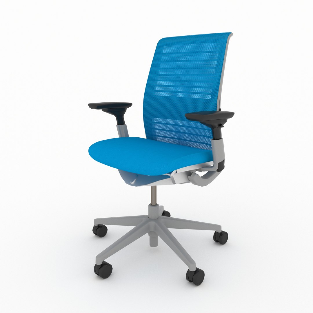 3D Office Workstation-Frame Two Think Chair Low Poly Model - TurboSquid ...