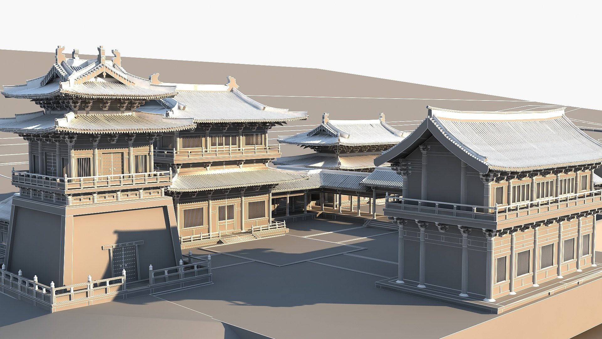 3D Model Chinese Ancient Architecture 12 - TurboSquid 2220864