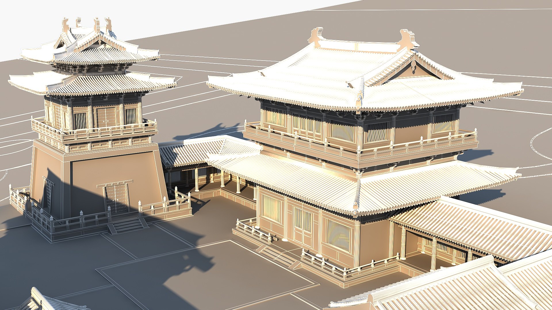 3D Model Chinese Ancient Architecture 12 - TurboSquid 2220864