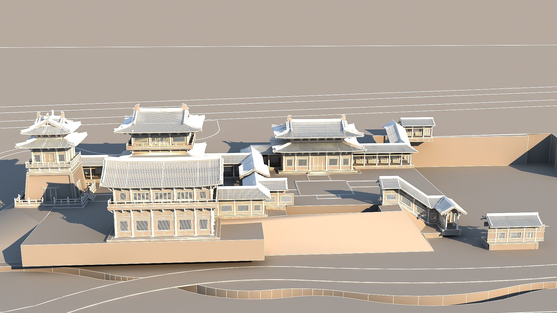 3D Model Chinese Ancient Architecture 12 - TurboSquid 2220864