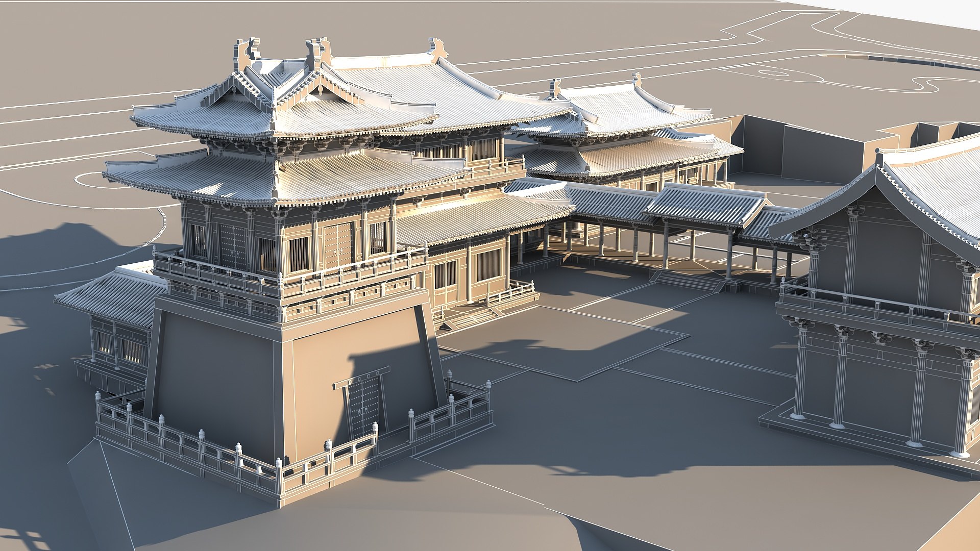 3D Model Chinese Ancient Architecture 12 - TurboSquid 2220864