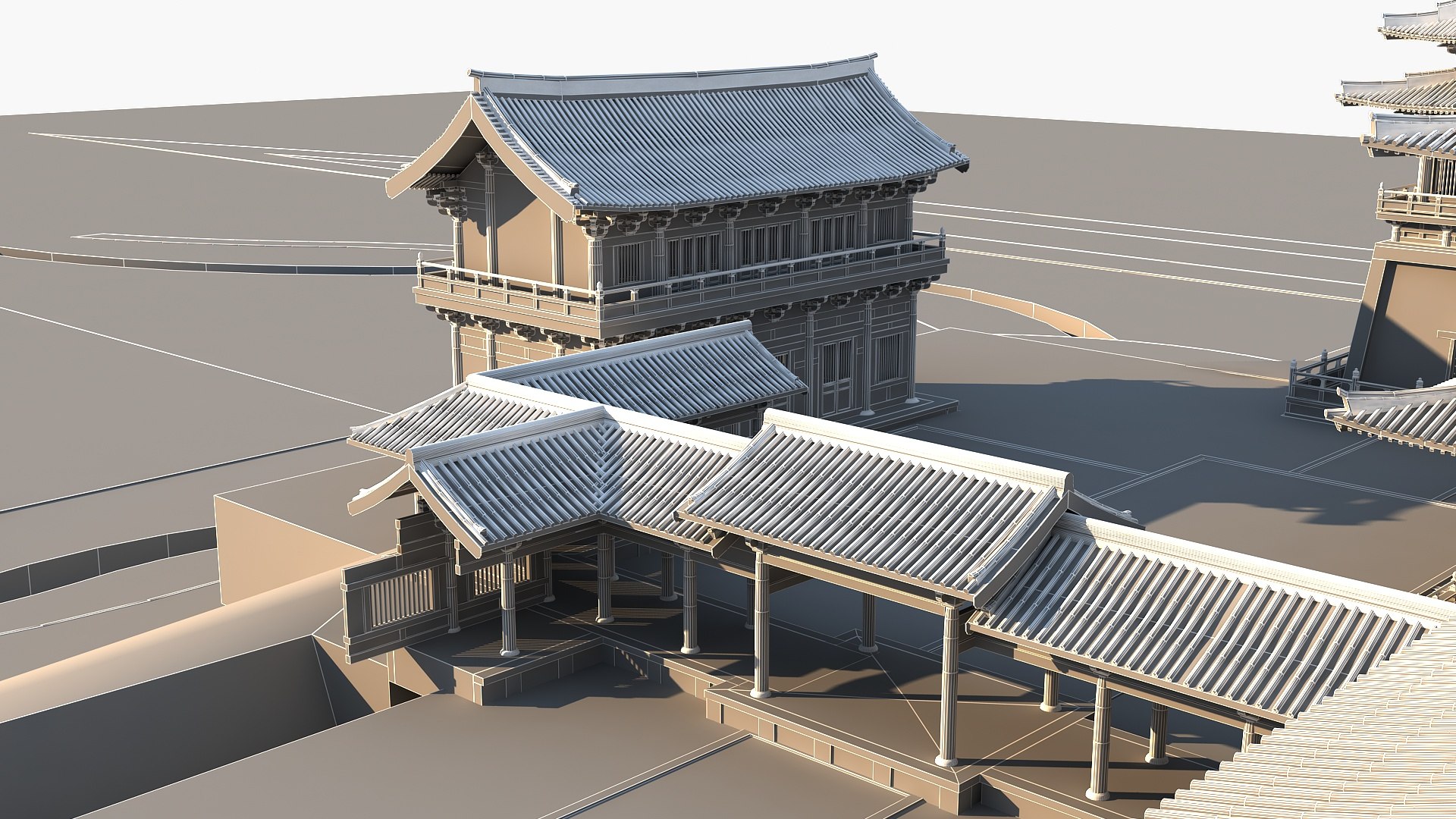3D Model Chinese Ancient Architecture 12 - TurboSquid 2220864