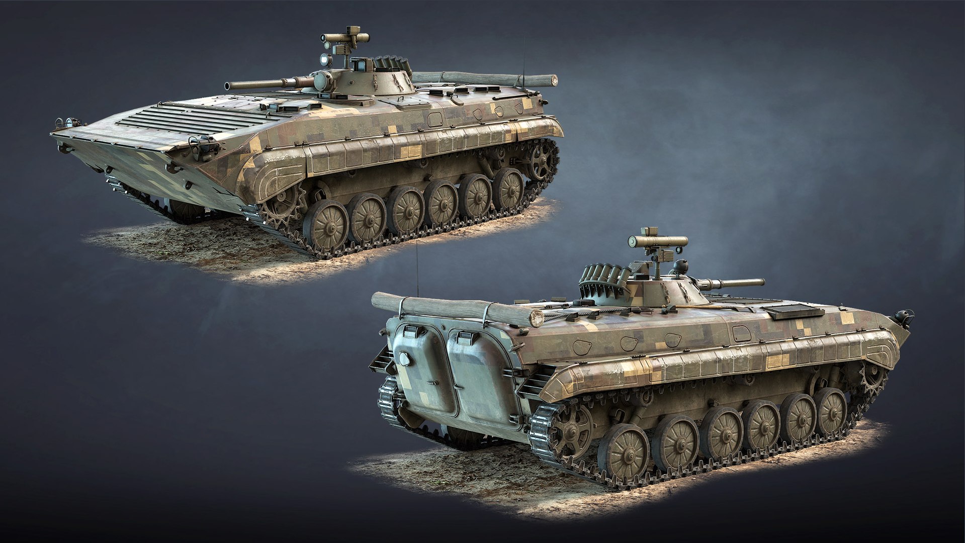 3D BMP-1 and BMP-1P model - TurboSquid 2059371