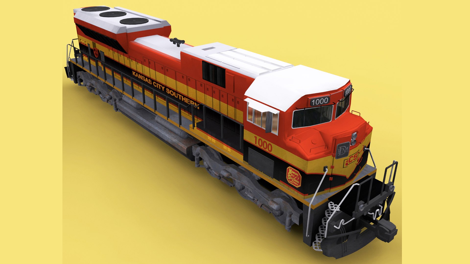 EMD SD70ace Locomotive With Cargo Carriages 3D Model - TurboSquid 2029349
