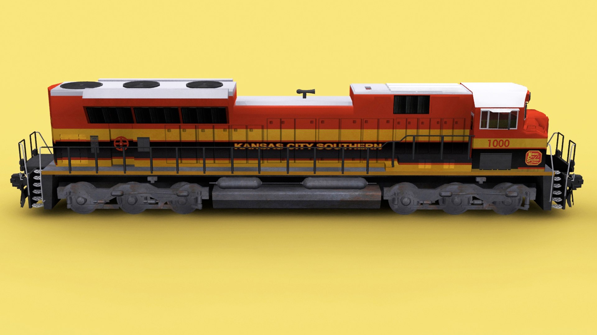EMD SD70ace Locomotive With Cargo Carriages 3D Model - TurboSquid 2029349