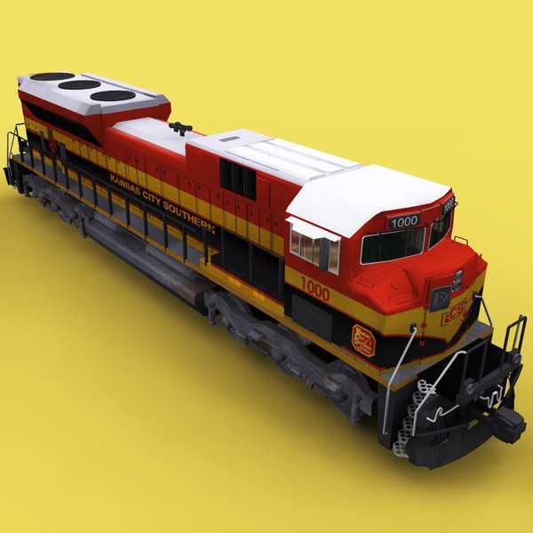 EMD SD70ace locomotive with cargo carriages 3D 모델 - TurboSquid 2029349