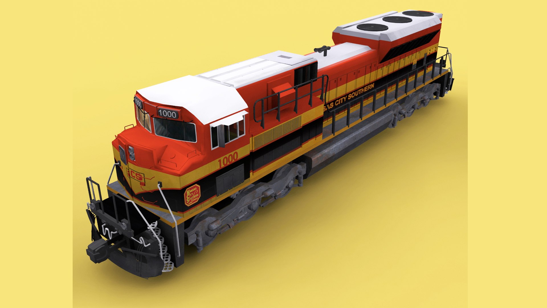 EMD SD70ace Locomotive With Cargo Carriages 3D Model - TurboSquid 2029349