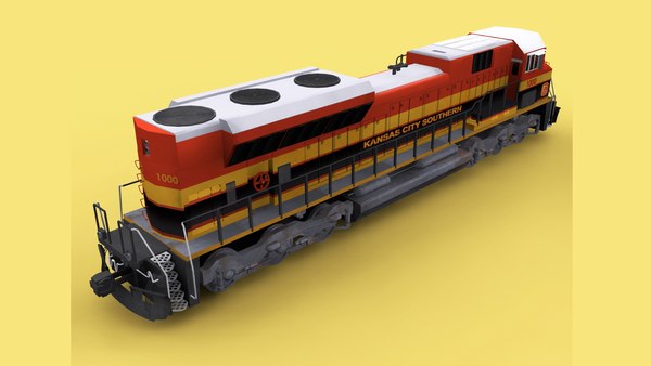EMD SD70ace locomotive with cargo carriages 3D 모델 - TurboSquid 2029349
