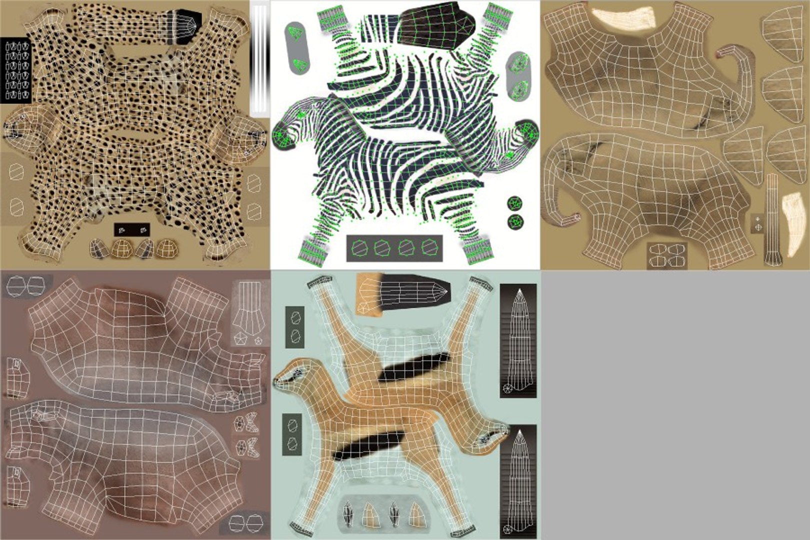 African Animals Cheetah Elephant 3d Max