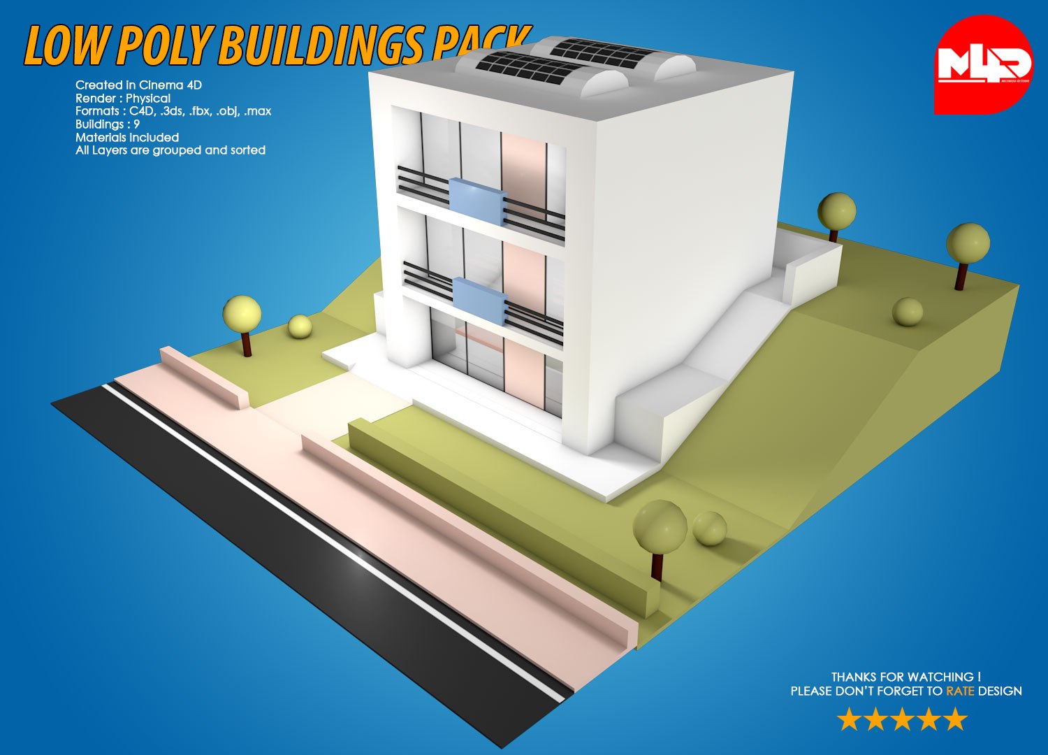 3D building pack model - TurboSquid 1243835