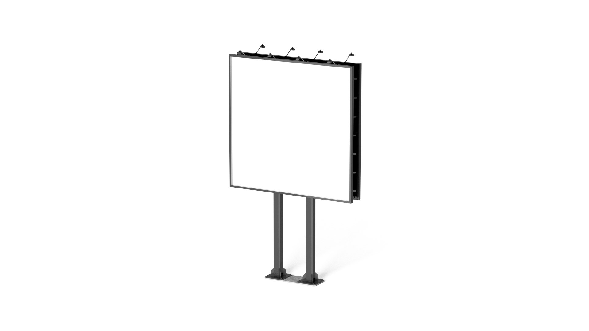 3D Square Advertising Street Billboard - Outdoor Sign Banner ...