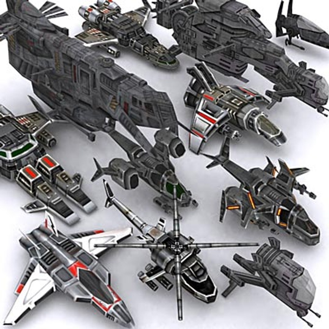 Real Time Sci Fi Spaceships 3d Model
