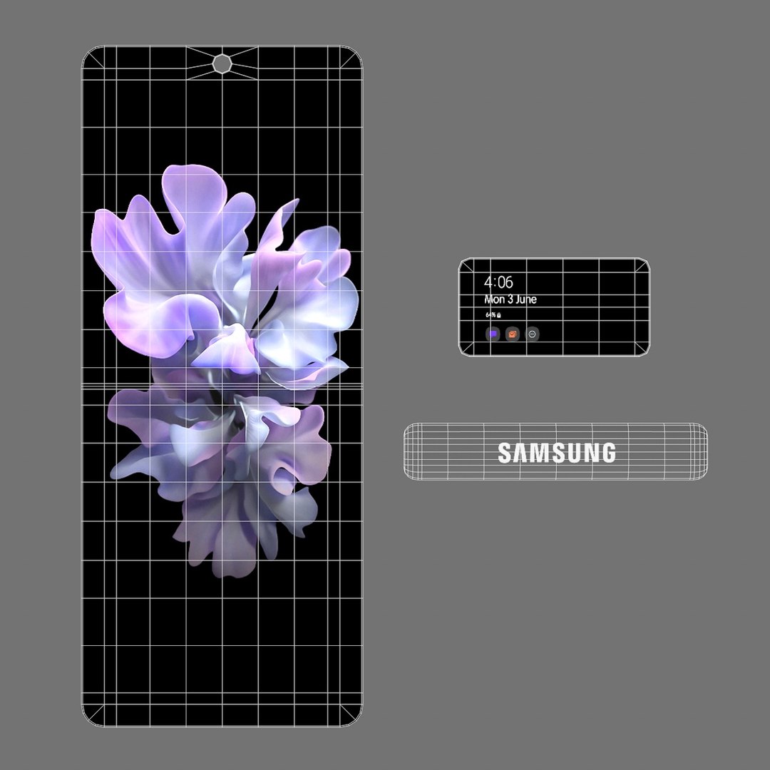 Samsung Galaxy Z Flip 3 Cream model - TurboSquid 1772537