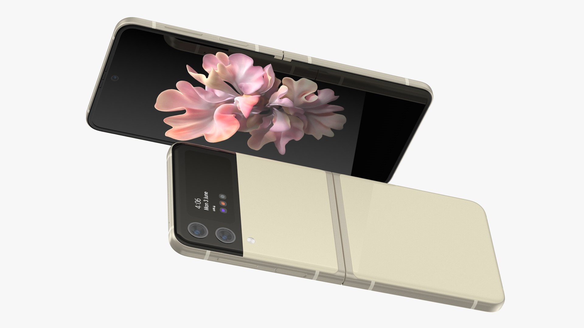 Samsung Galaxy Z Flip 3 Cream Model - TurboSquid 1772537